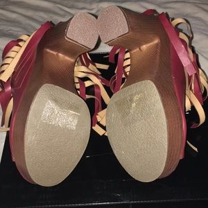 C Label | Shoes | Wine Fringed Platform Clogs | Poshmark